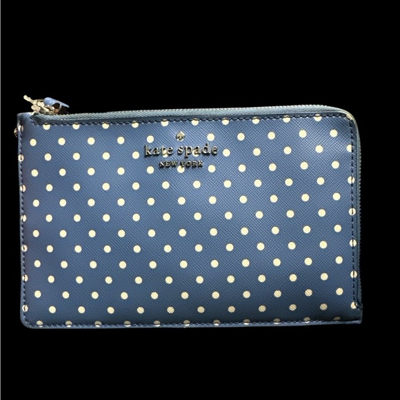 kate spade | Bags | Nwot Kate Spade Stacie Garden Dot Medl Zip Wrislet ...